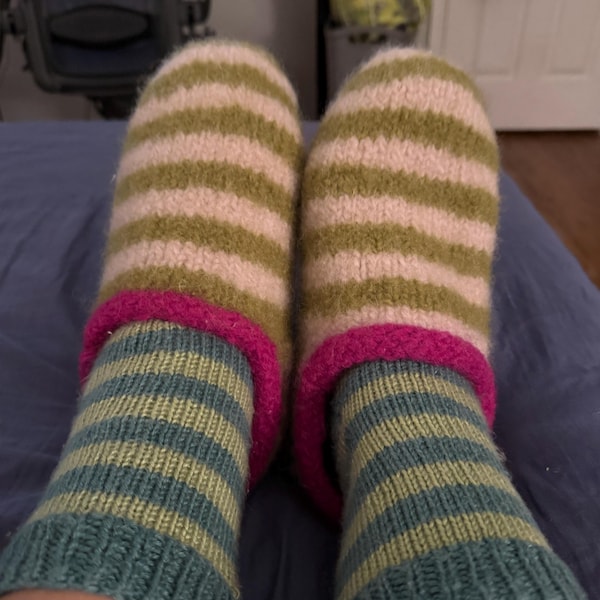 Sailor Slippers Knitting Pattern - Etsy