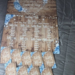 Rustic Wedding Table Plan Sign Wedding Seating Plan - Etsy