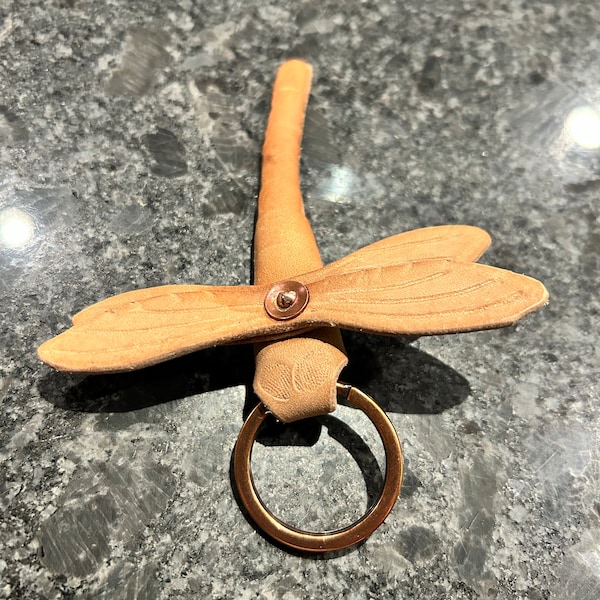 Leather Dragonfly Keychain Pattern, Purse Ornament (PDF Pattern) - Etsy