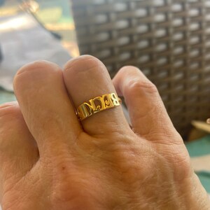 14K Gold Name Ring, Personalized Name Ring, Minimalist Jewelry for ...