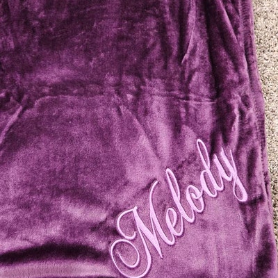 Personalized Custom Soft Blanket With SCRIPT Name 8 Colors to Choose ...