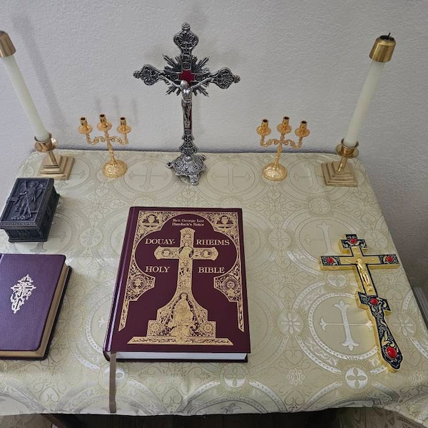 Liturgical Prayer Table Cloth Catholic Christian Catechesis Set of 4 ...