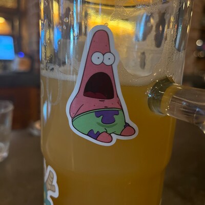 Tiny Patrick Star Shocked Vinyl Sticker - Etsy