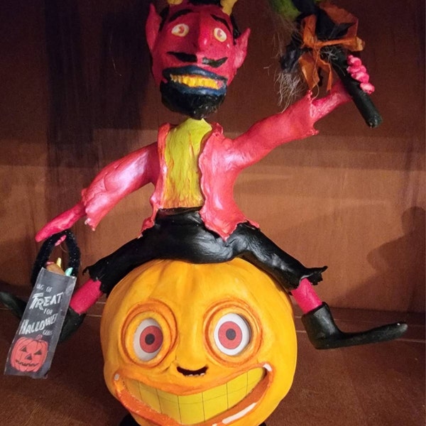 Bobbing Head Pumpkin Candy Container - Etsy