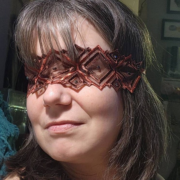 Masquerade Ball Mask Black Lace Full Face Mask Bachelorette Party Mask ...