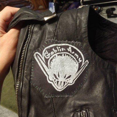 Goblin Army Military Text Linocut Patch - Etsy