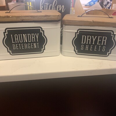 Dryer Sheets Decal, Organized Laundry Room, Dryer Sheets Sticker ...