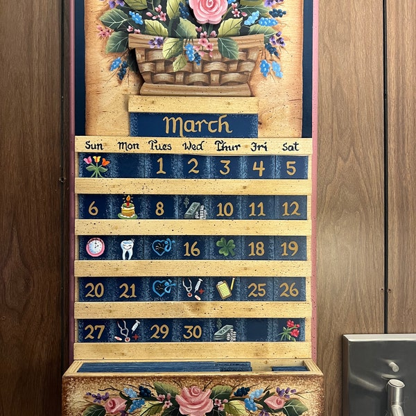 Custom Perpetual Calendar , Design Your Colors! Made to Order. Basket ...