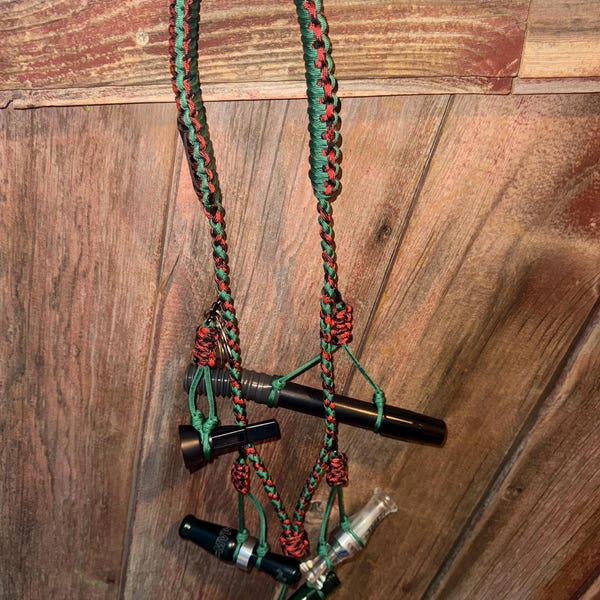 Handmade Paracord Duck Call Lanyard: Adjustable 5-drop Hunting Lanyard ...