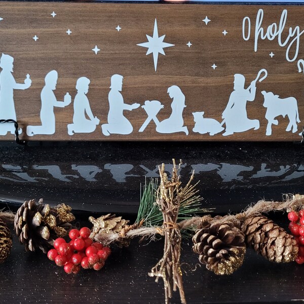 Christmas Nativity Sign | Manger Scene Sign | Christmas Decor | Holiday ...