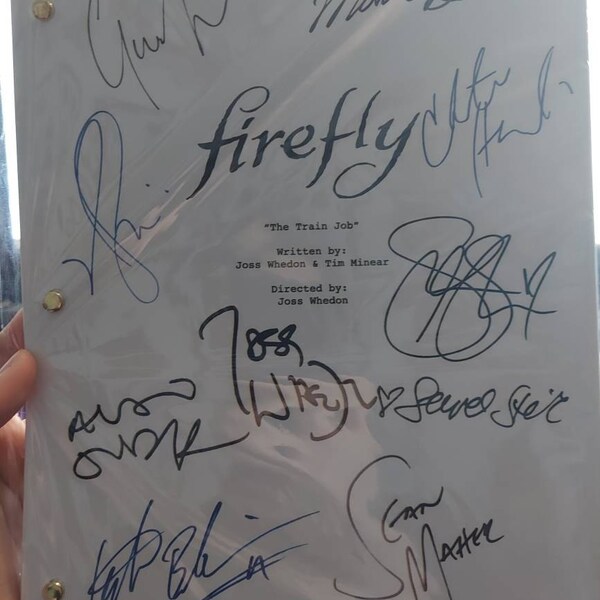 Firefly TV Show Script Signed Autograph Screenplay Card Nathan Fillion ...