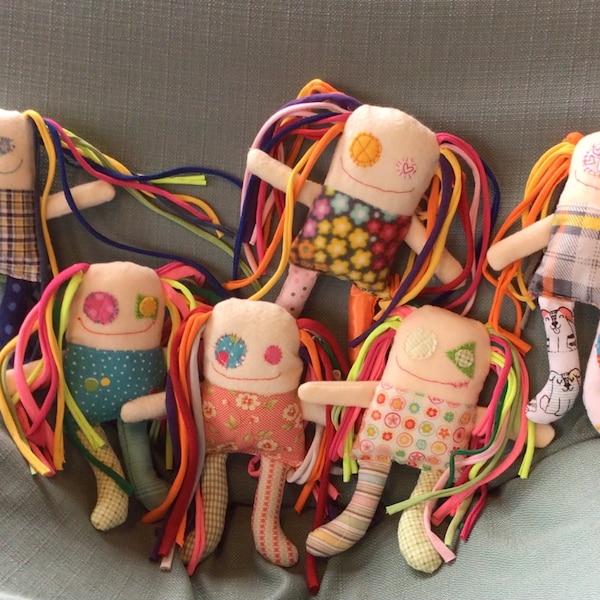 Pattern Little Monster Doll DIY, Textile Stuffed Small Fabric Monster ...