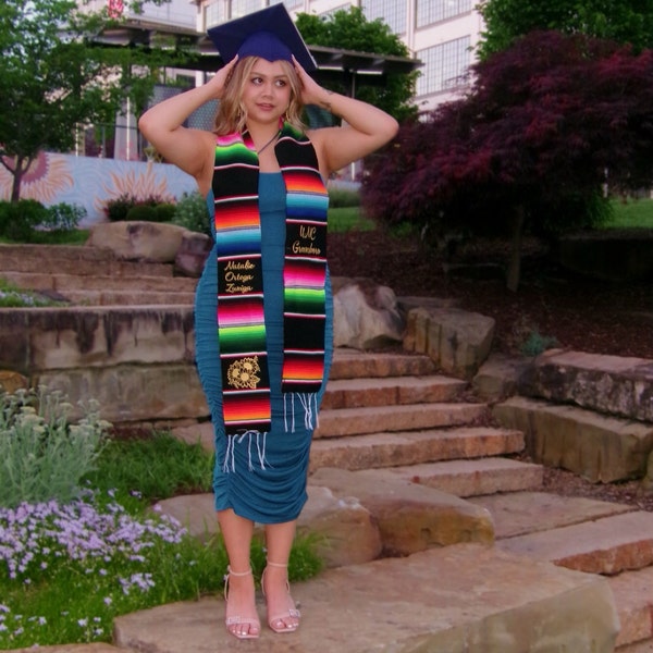 Personalized Mexican Sarape Graduation Stole, Personalized Stole - Etsy