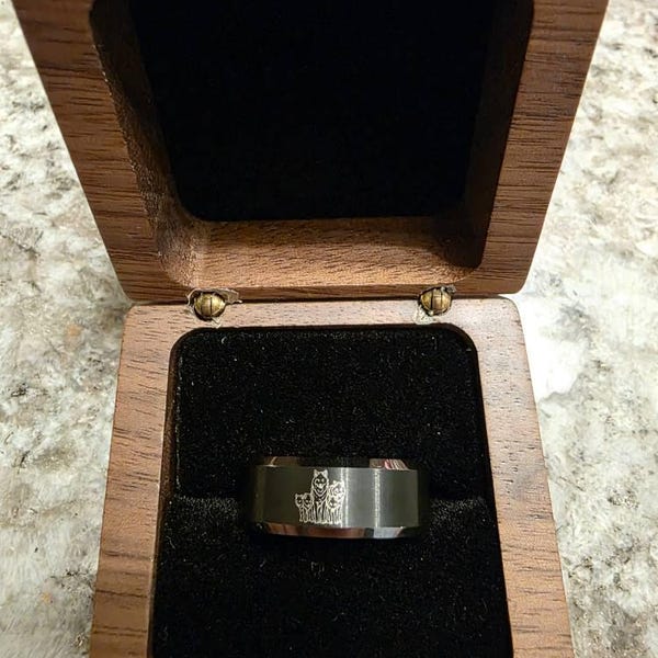 Monster Hunter World Ring the Fatalis Dragon Ring Black Tungsten ...