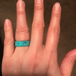 Pattered Silicone Rings, Stackable, Water Proof, Wedding, Eco Friendly ...