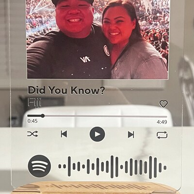 Custom Acrylic Spotify Plaque With Photo Optional Keychain Album Cover ...