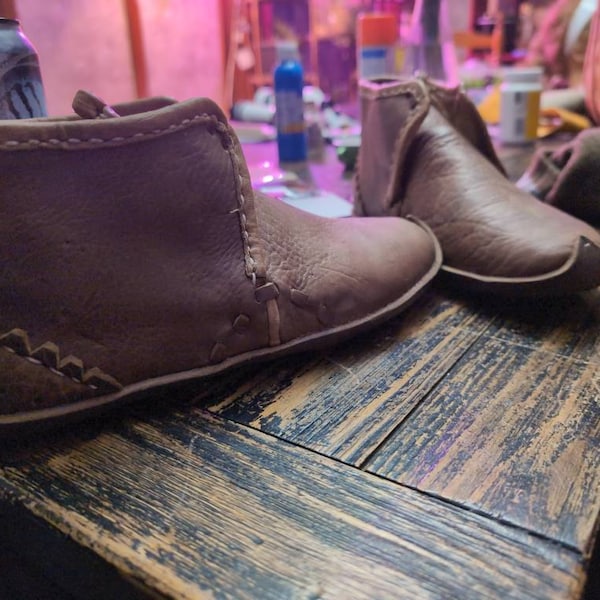 Ragnarok Viking Boots Handmade Medieval Leather Shoes Renaissance Fair ...