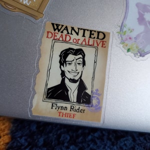 Flynn Rider Wanted Poster Transparent Stickers/ Princess Rapunzel ...