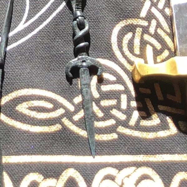 A Hand Forged Sword Pendant. Comes Supplied With a High Quality Elk ...