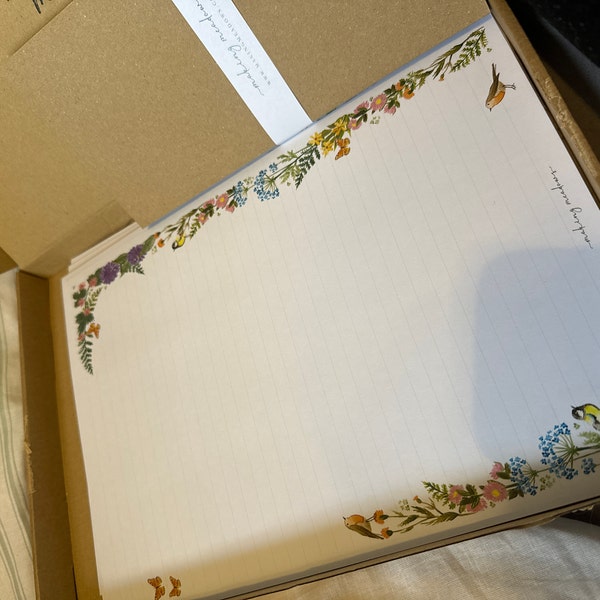 A4 Personalised Letter Writing Paper Gift Wrapped in Tissue Autumn ...