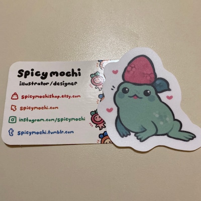 Raspberry Hat Frog Sticker / Fruit Frog Sticker / Toad Sticker / Cute ...