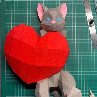 Cat Papercraft Sculpture, Printable 3D Puzzle, Papercraft Pdf Template ...