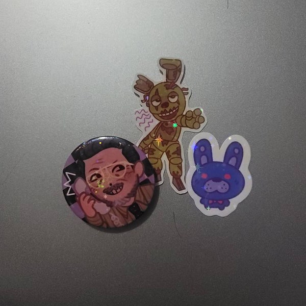 Holographic! Five Nights at Freddy's (FNAF) Movie Pins/buttons/badges ...