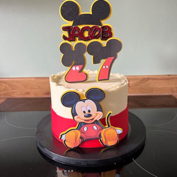 Mickey Mouse Topper Set - Etsy UK