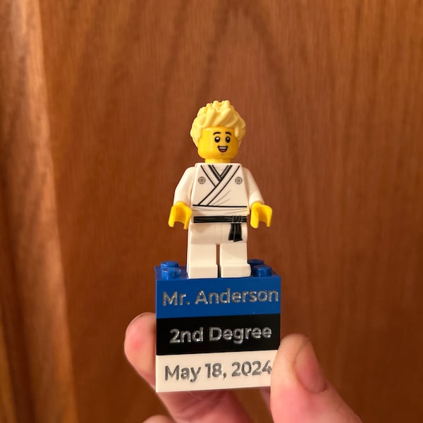 Personalised Engraved LEGO® Brick & Minifigure Karate Judo Martial Arts ...