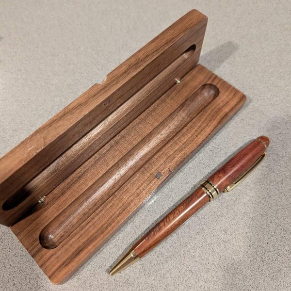 Personalized Walnut Wood Pen With Engraved Wood Box - Etsy