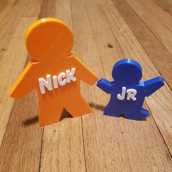 Nick Jr 3D Printed Logo Clasic Version Nickelodeon Junior - Etsy