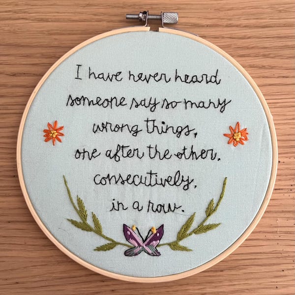 So Many Wrong Things Embroidery Pattern | David Rose - Etsy