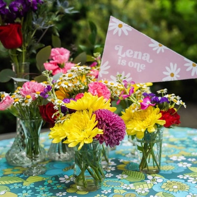 Daisy Pennant Flags Printable Personalized Boho Daisies 1st - Etsy Canada