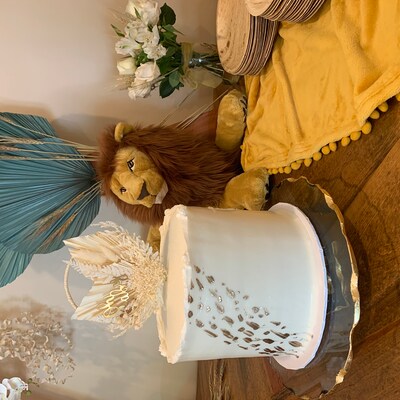 Baby Cake Topper/palm/dried Palm Topper/pampas/cake Pick/oh Baby/gender ...