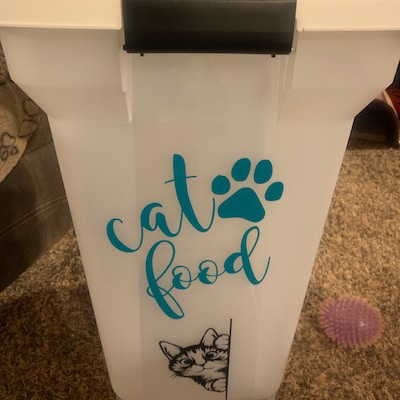 Cat Food Vinyl Decal Label, Cat Food Container Decal, Cat Bowl Decal ...