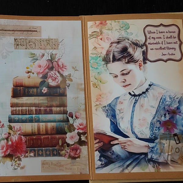 Cozy Cottage Junk Journal Kit, Digital Cottagecore Scrapbook Paper Kit ...