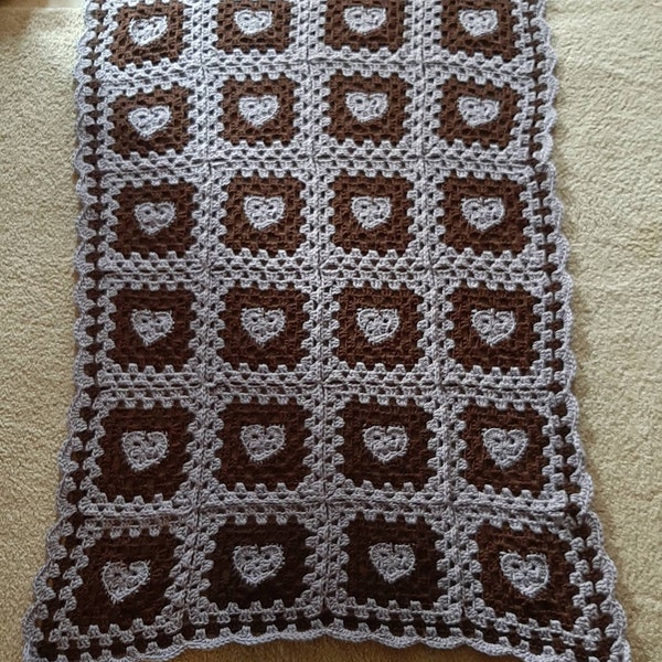 Heart at the Centre Granny Square - Crochet PATTERN PDF- 6 Inch Square ...