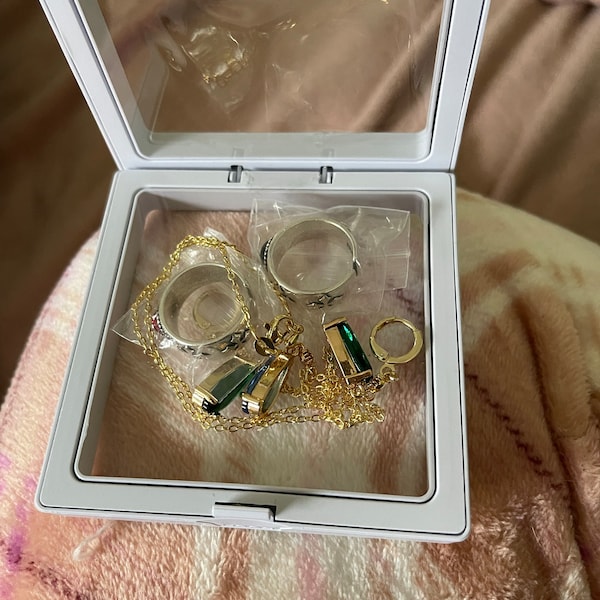 A Set of Crystal Howl Made Necklace Howl Earrings，environmentally ...