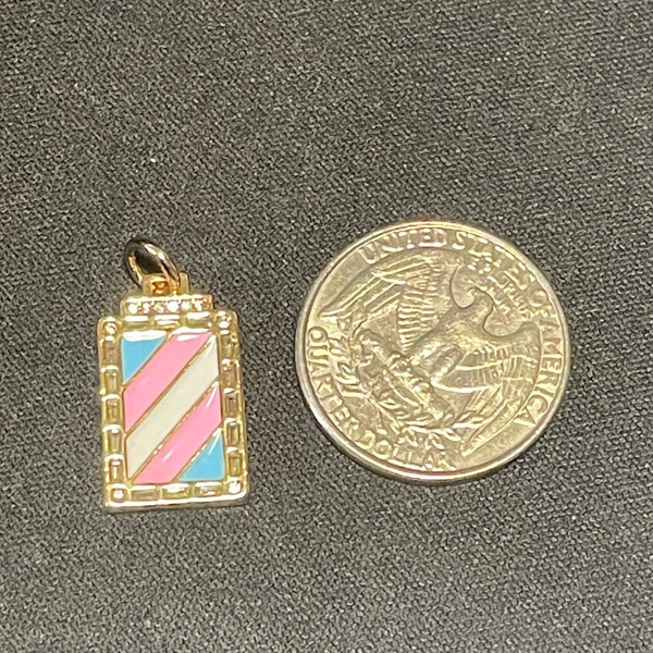 Dainty Pride Flag Charm Lgbtq Pendant 14k Gold Filled Trans Gay ...