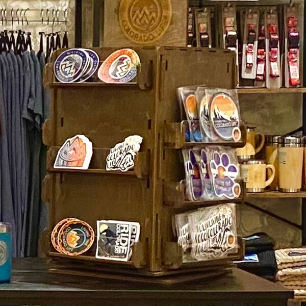 Wooden Sticker Display-small | Small Product Display | Countertop ...