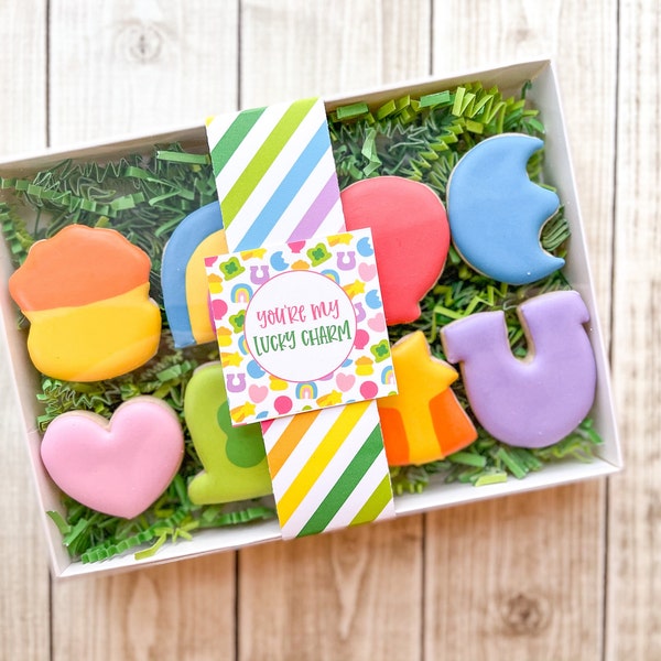 CUSTOMIZABLE You're My Lucky Charm Cookie Packaging Wrap Kit, Editable ...