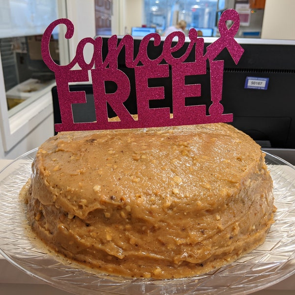 Cancer Free Cake Topper, Cancer Survivor Cake Topper, Cancer Survivor ...