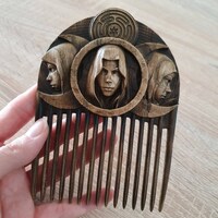 Hekate Hair Wooden Comb for Witch Hecate Goddess Witchcraft Female ...