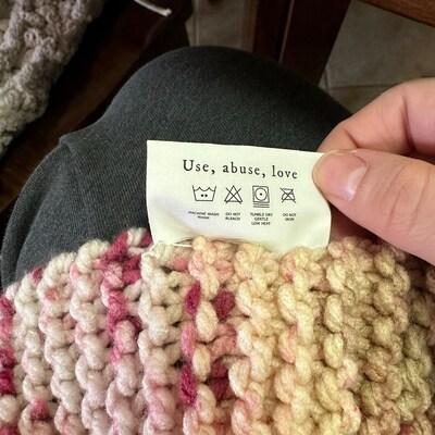 Fabric Sewing Labels, 40x Sew-on, or 16x,fold-over, Iron-on, Cotton, to ...