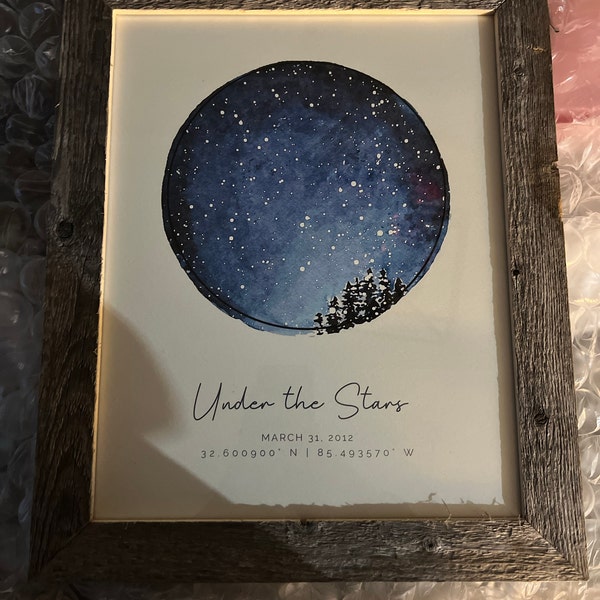 Custom Constellation Map, Star Map Print With Framing Options, Star Map ...