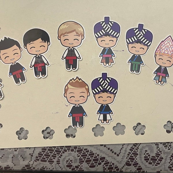 Hmong Chibi Die-cut Stickers, Hmong Sticker, Hmong Clothes, Hmong ...