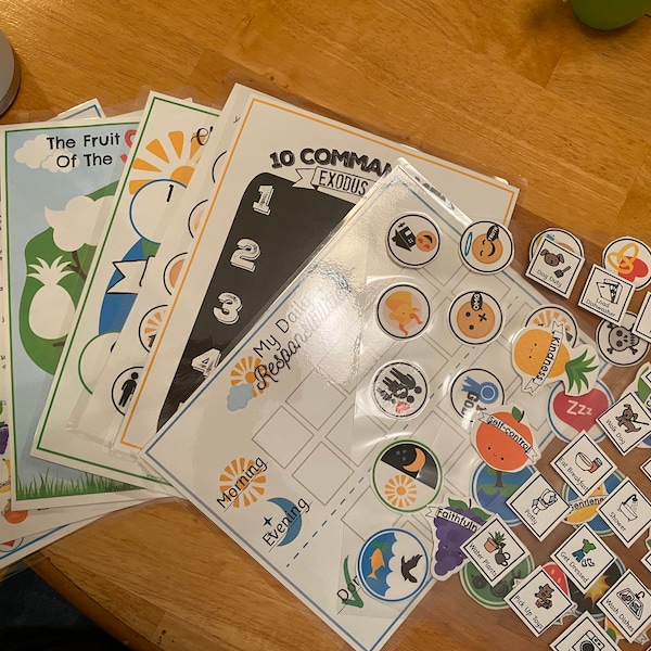 Bible Activity Bundle, Ten Commandments, Days of Creation, Fruit of the ...