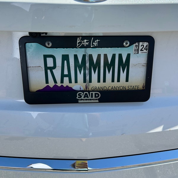 Custom Laser Engraved License Plate Covers | Frames - Etsy
