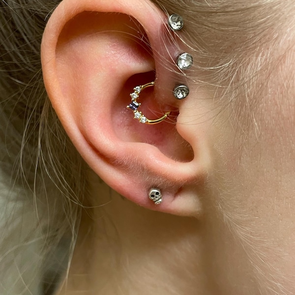 Hidden Helix Piercing 16g F136 Implant Grade Titanium Hammered Bar ...