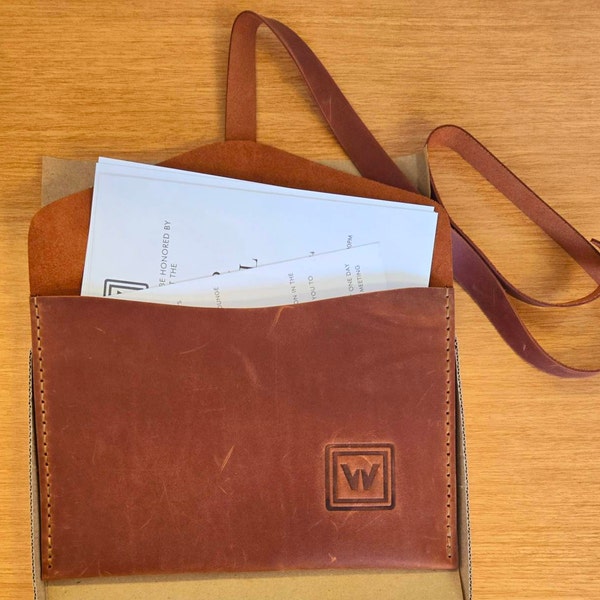 Leather Photo Envelope – 6x8 in (15x21 Cm) Personalized Holder ...